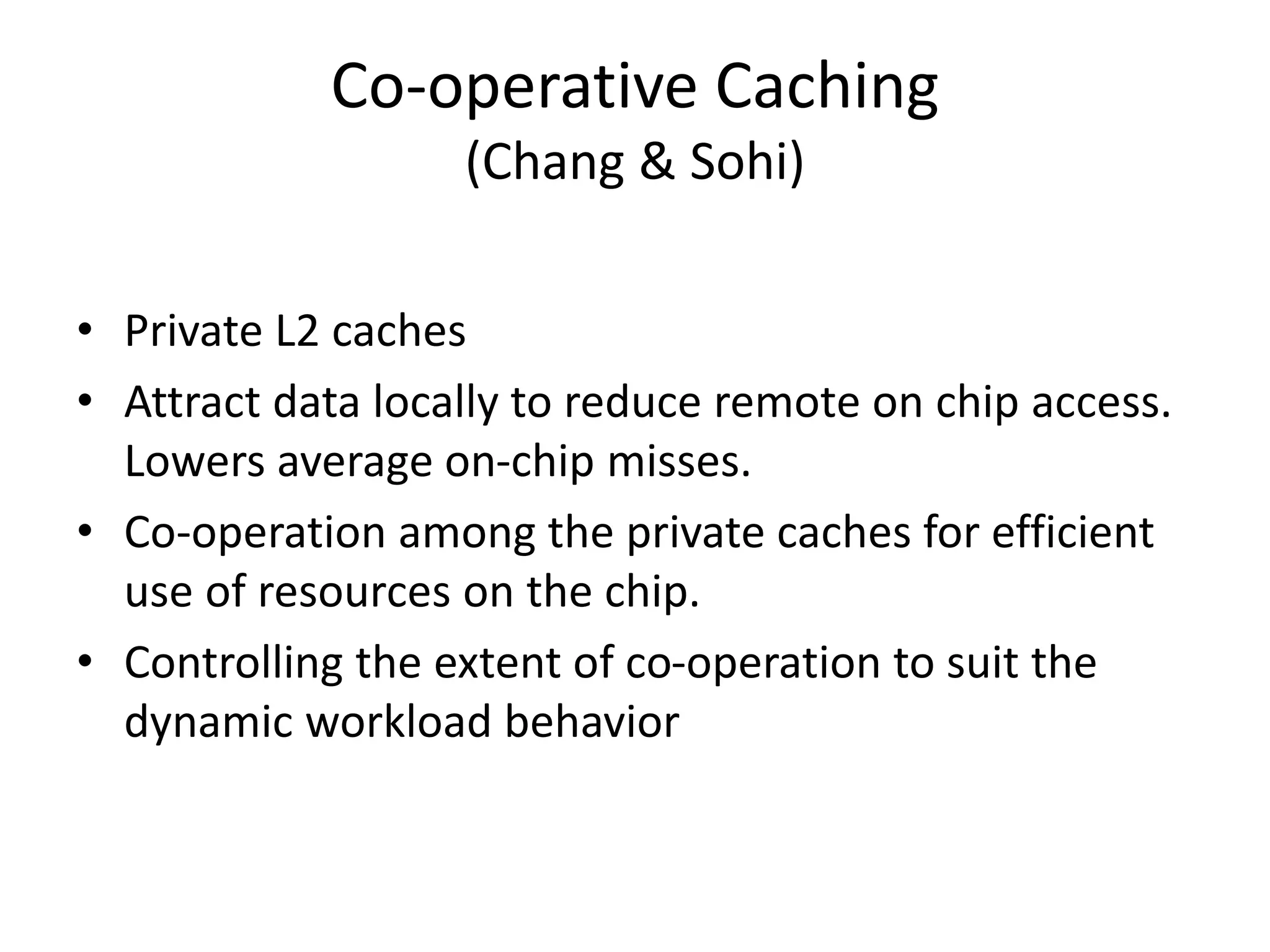 Optimizing shared caches in chip multiprocessors | PPTX