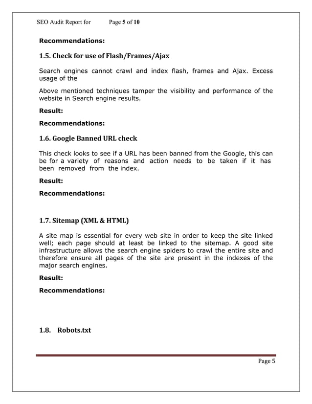 Seo analysis report template (1) | PDF