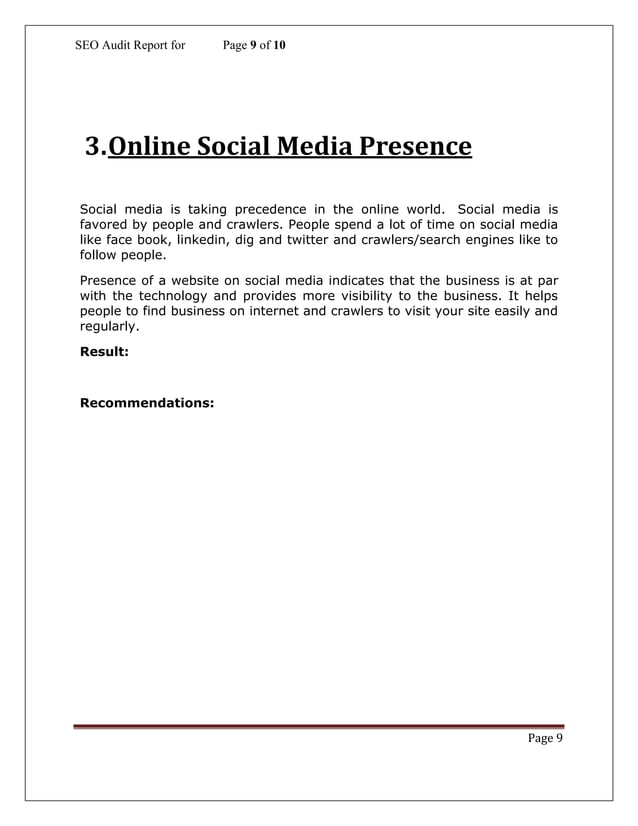 Seo analysis report template (1) | PDF