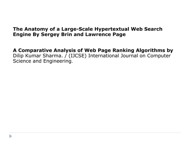 Seo And Page Rank Algorithm Ppt