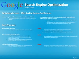 Search Engine Optimization Starter Guide | PPT | Internet for Beginners ...