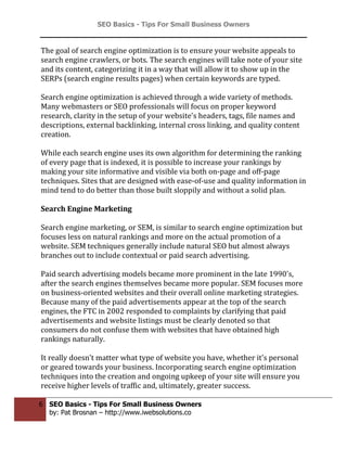 Seo basics -_tips_for_small_business_owners | PDF
