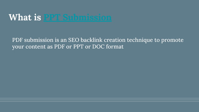 PPT SUBMISSION | PDF