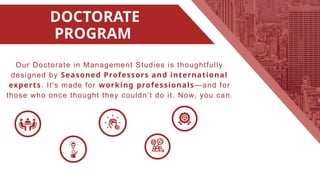 Doctorate in Management Studies: A Pathway to Global Leadership | PPTX
