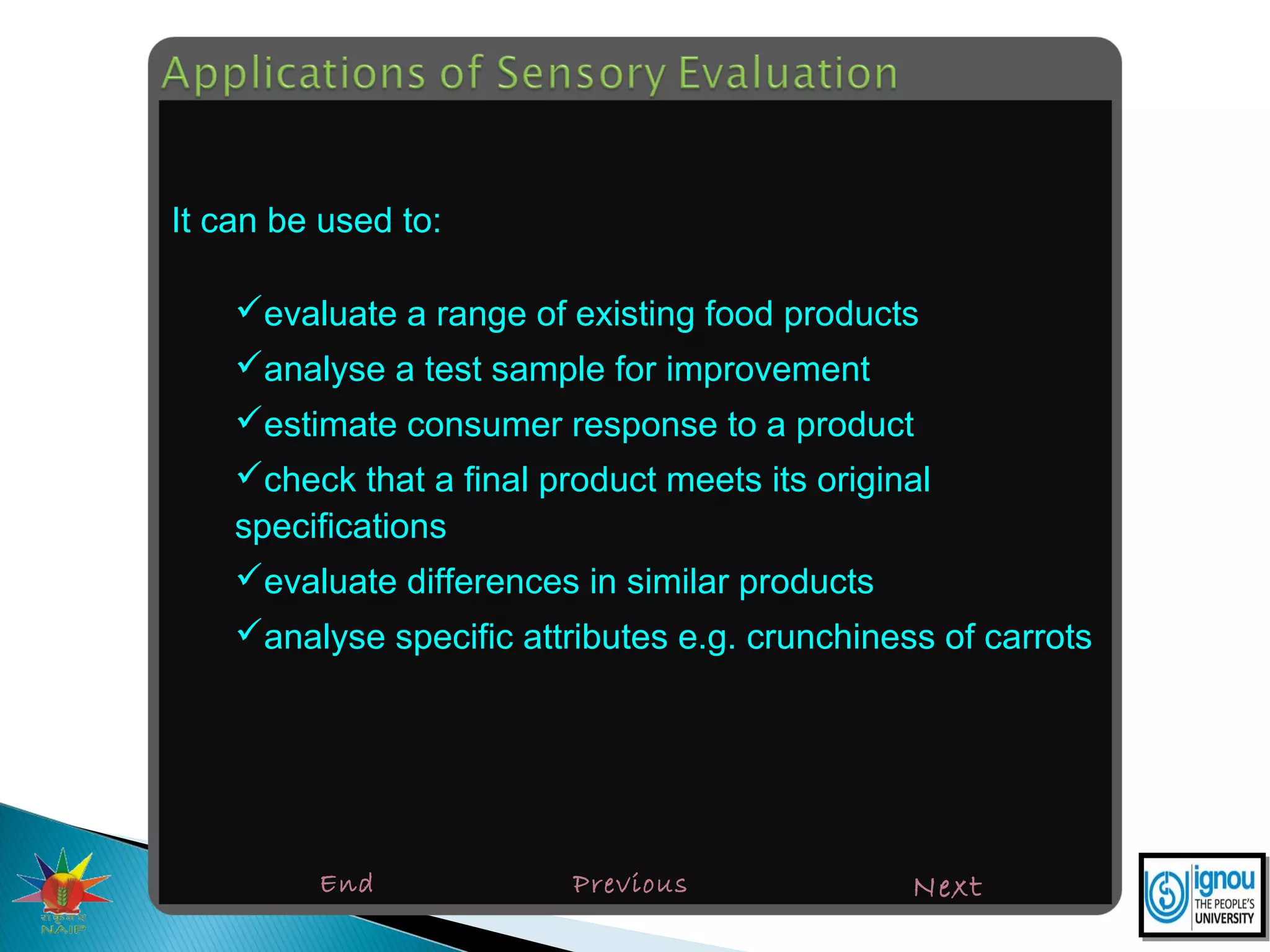 Sensory Evaluation of Fruits and Vegetables | PPT