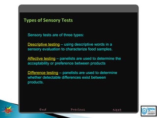 Sensory Evaluation of Fruits and Vegetables | PPT