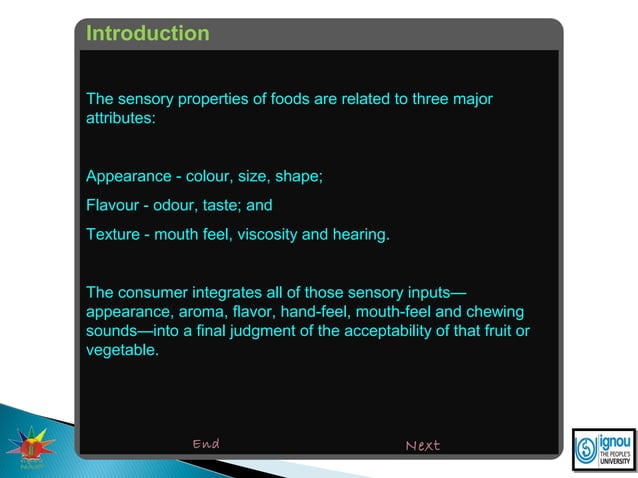 Sensory Evaluation of Fruits and Vegetables | PPT