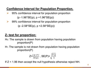 Standard Error of Proportion & Two Proportions | PPTX