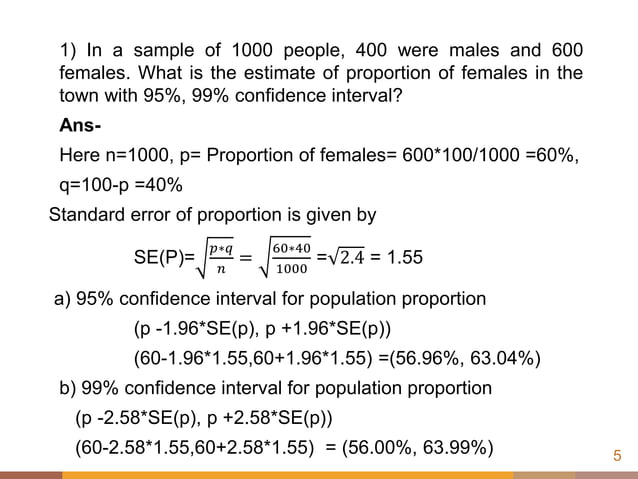 Standard Error of Proportion & Two Proportions | PPTX