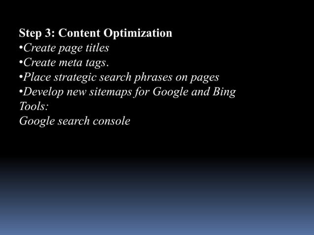 Seo Implementation Steps | PPTX | Search | Internet