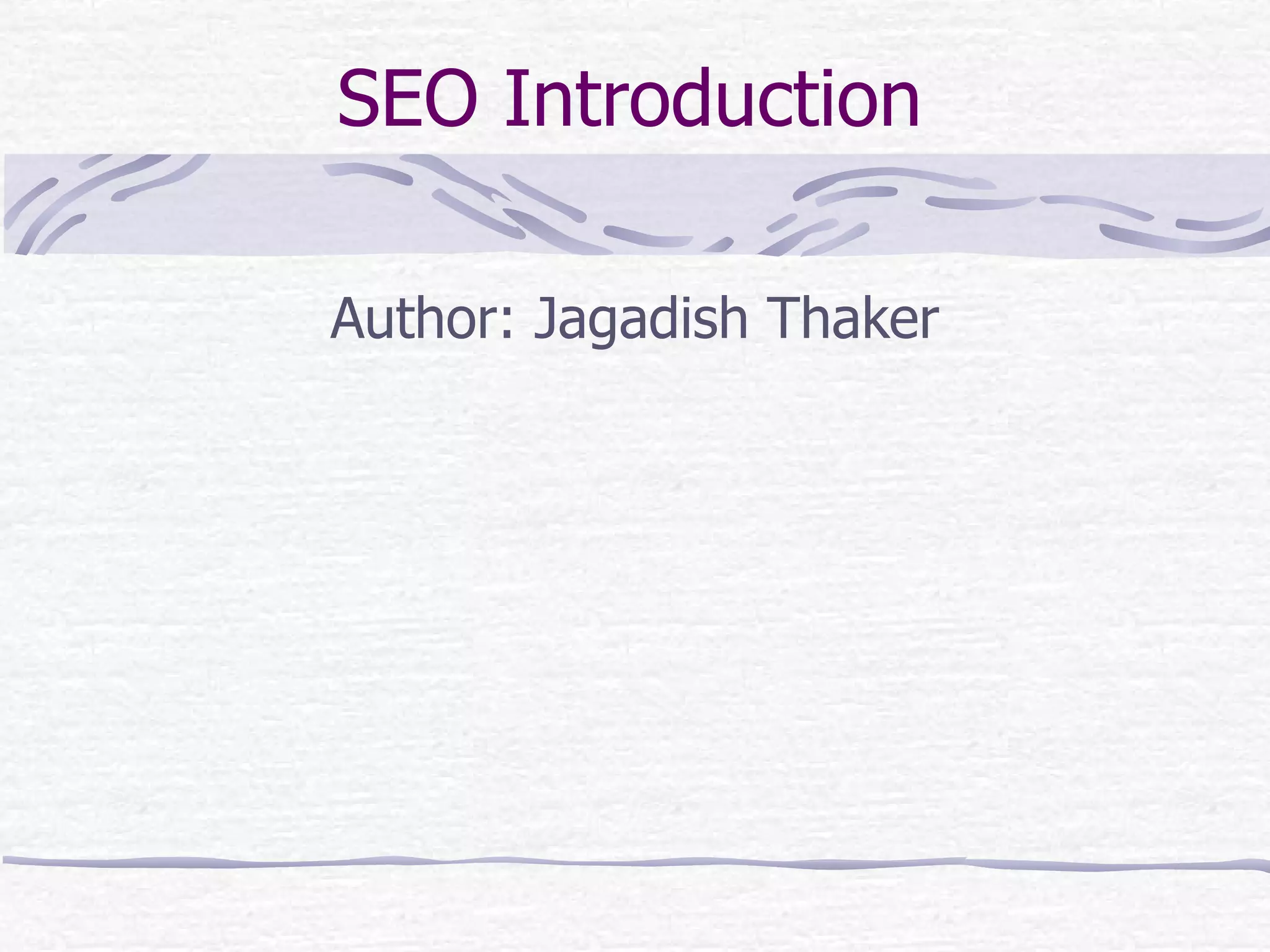 Seo Introductions - SEO Basics, SEO Method, SEO Process, SEO Cycle | PPT