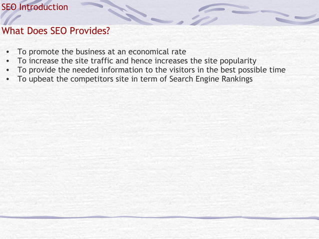 Seo Introductions - SEO Basics, SEO Method, SEO Process, SEO Cycle | PPT