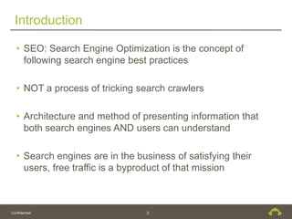 SEO Overview. Search Engine Optimization Basics | PPT