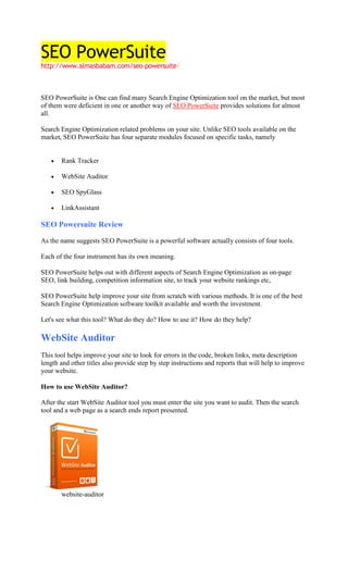 Seo power suite | PDF