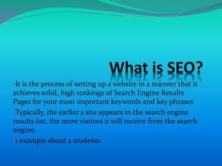 search engine optimization ppt | PPTX