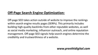 Search Engine Optimization and it's types | PPT