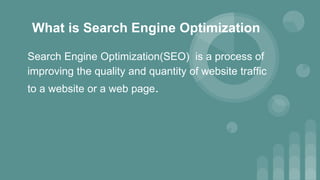 Search Engine optimization and its types | PPTX