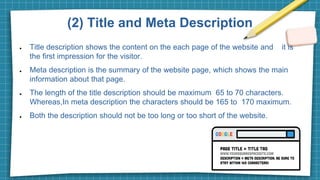 On-Page SEO Digital Marketing | PPTX | Web Design and HTML | Internet