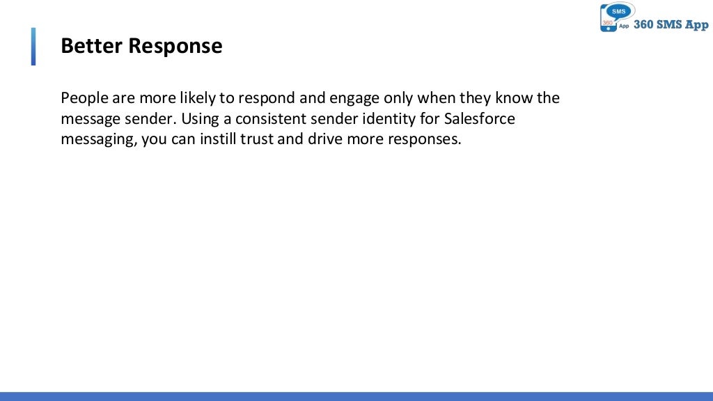 4 Top Reasons to Choose a Consistent Sender ID for Salesforce Messaging | PPT