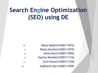 Search Engine Optimization(SEO) | PPT