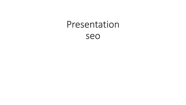 Seo presentation | PPTX