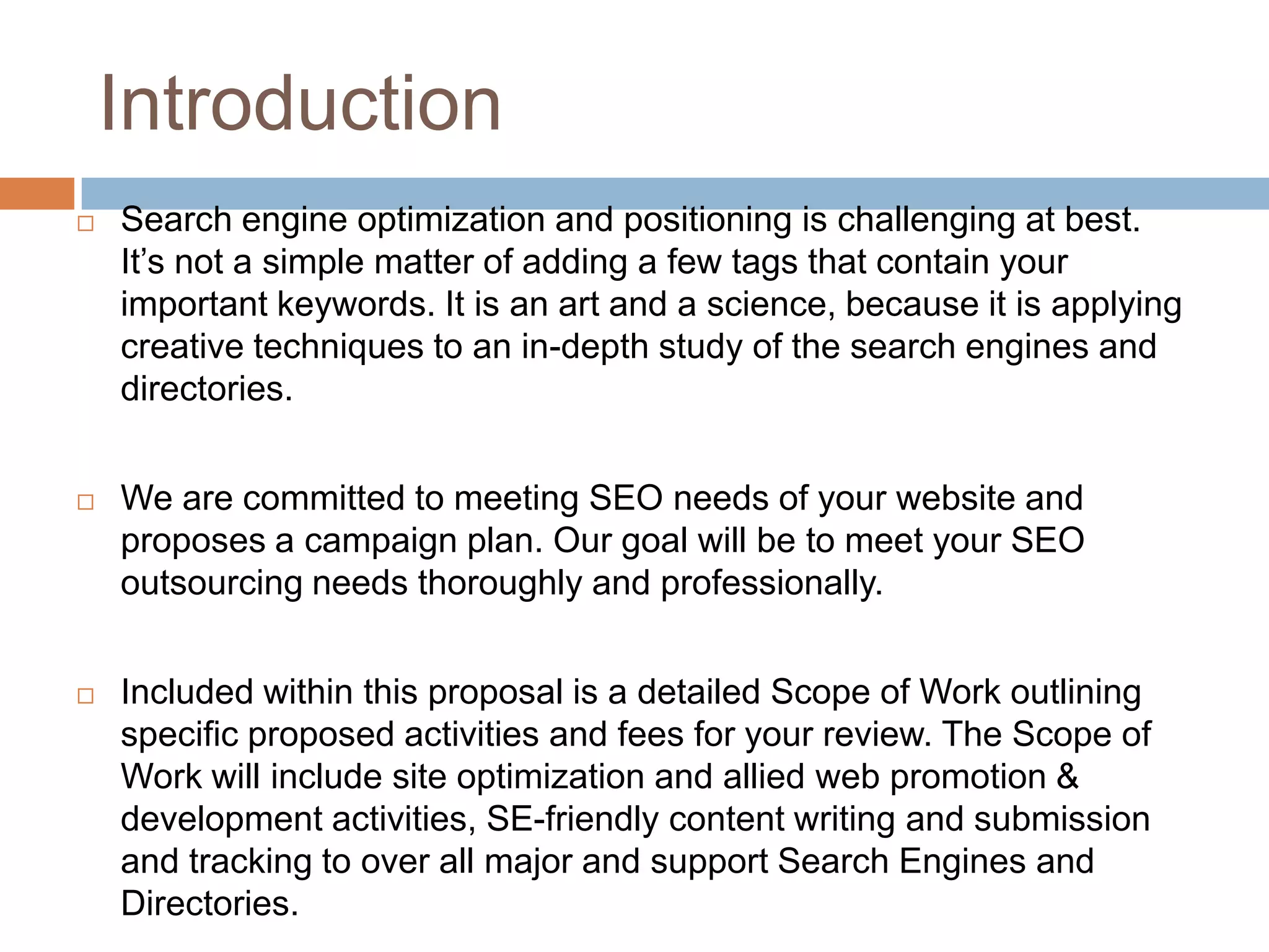 Sample SEO presentation for clients | PPTX