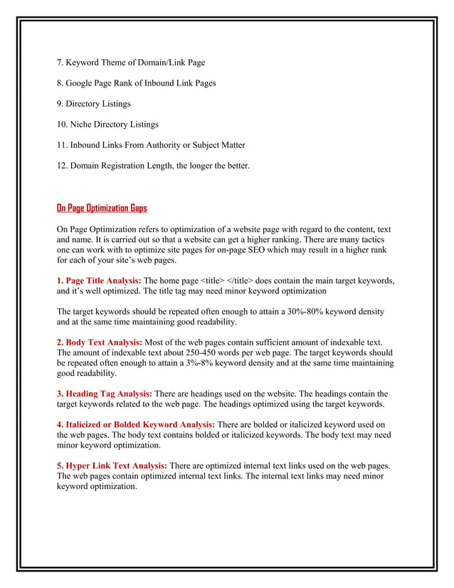 Seo process zinavo | PDF