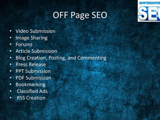 Seo Optimization Techniques | PPT