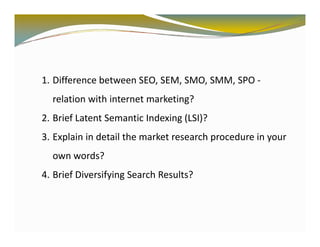 40 SEO Questions | PDF