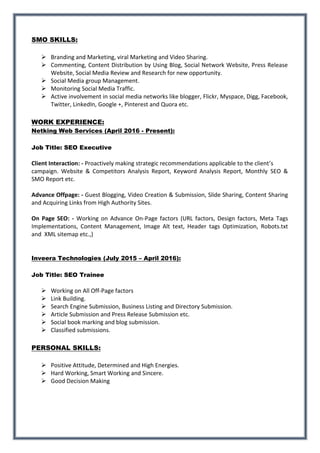 Best SEO Resume | PDF