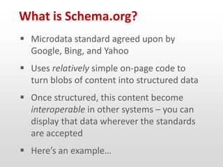 SEO in the Age of Entities: Using Schema.org for Findability | PPT