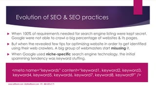 SEO | Search Engine Optimization History and Evolution | PPT