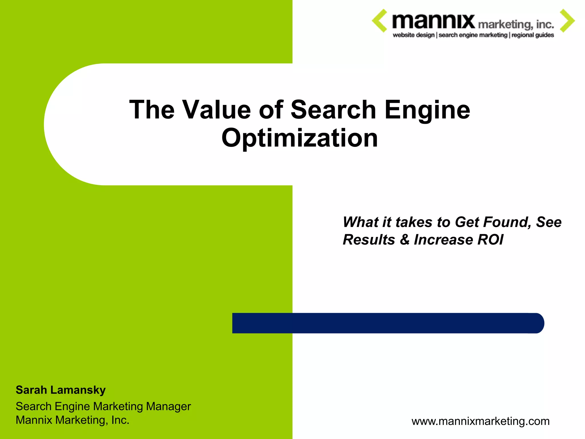 The Value of Search Engine Optimization | PPT