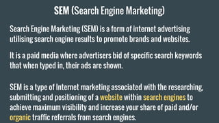 SEO & SEM : A Glimpse | PPTX
