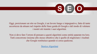 Cos'è la SEO | PPTX | Search | Internet
