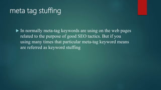 Seo techniques | PPTX