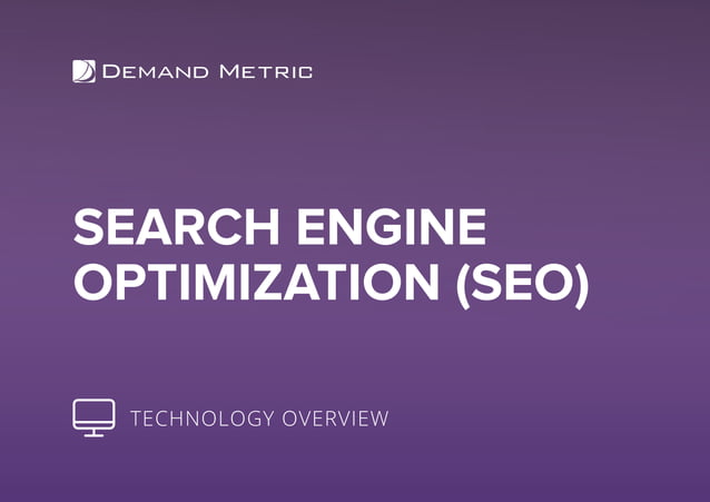 SEARCH ENGINE OPTIMIZATION: TECHNOLOGY OVERVIEW | PPT