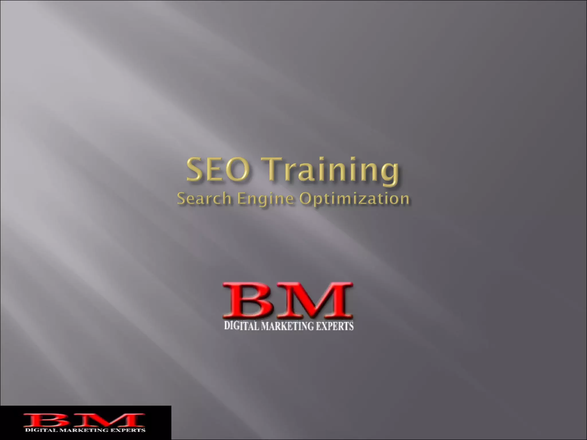 Seo & SMO training | PPT