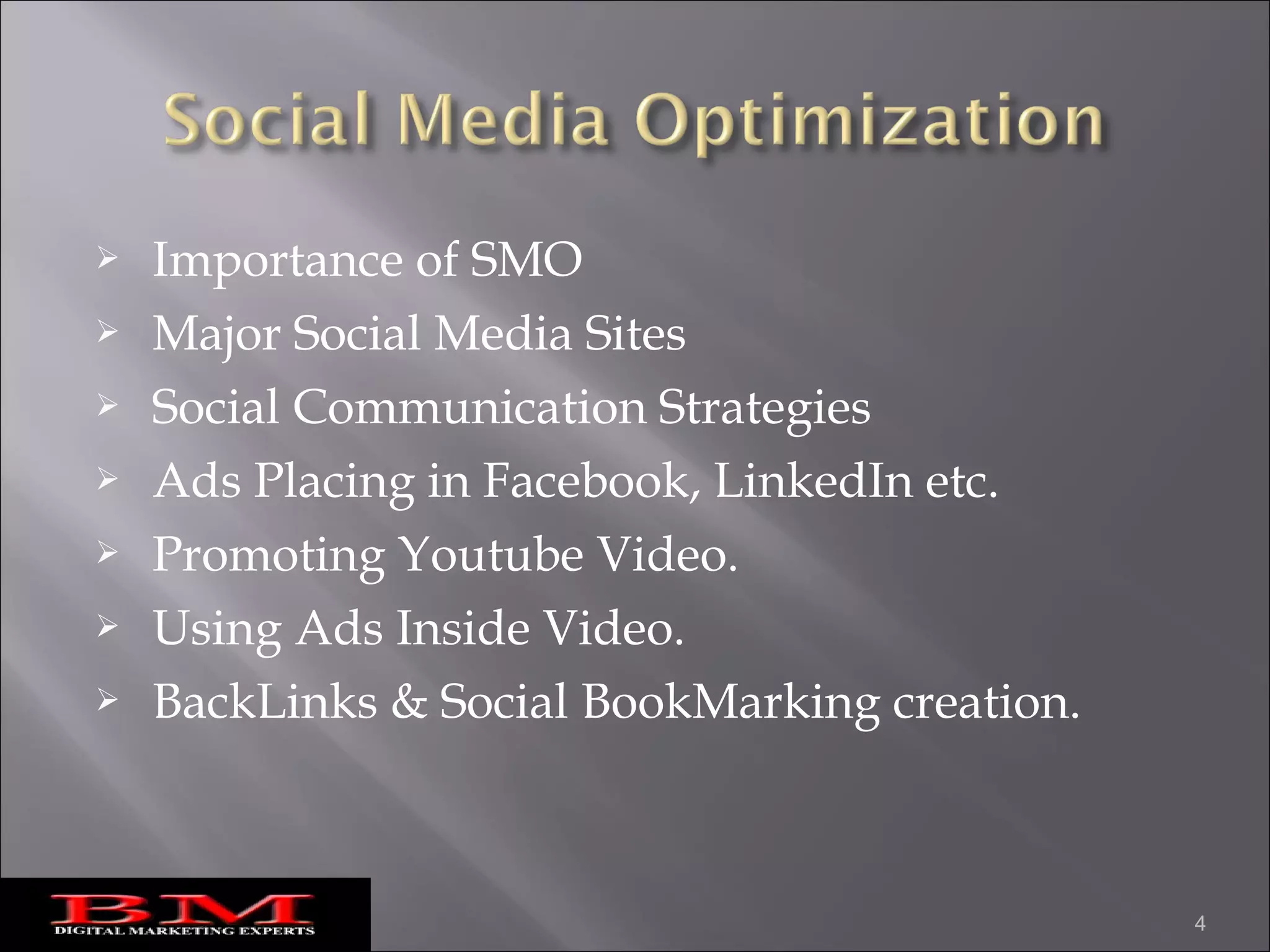 Seo & SMO training | PPT