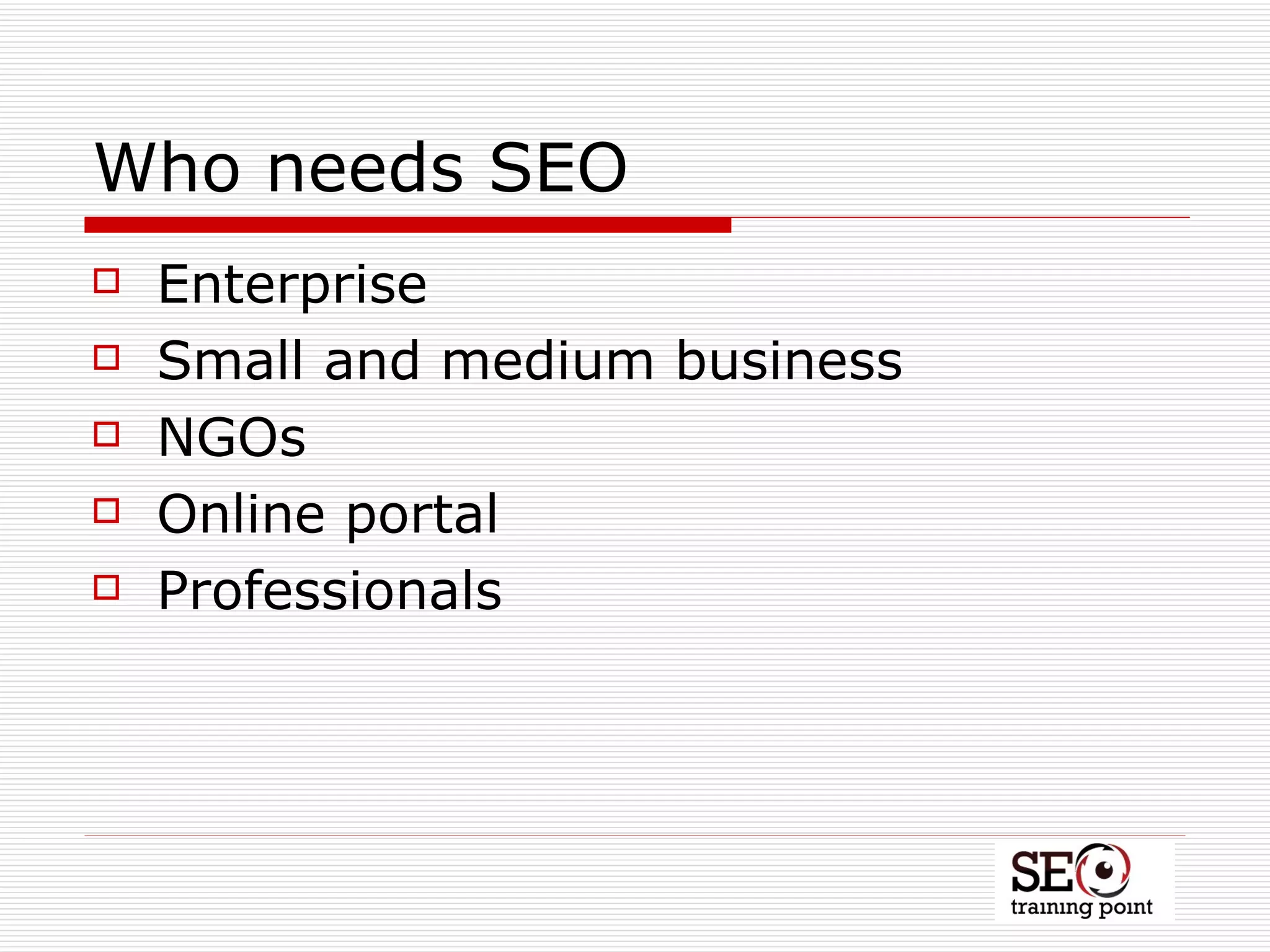 Seo training overview | PPT