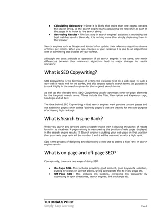 Seo tutorial | PDF