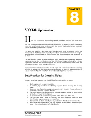 Seo tutorial | PDF