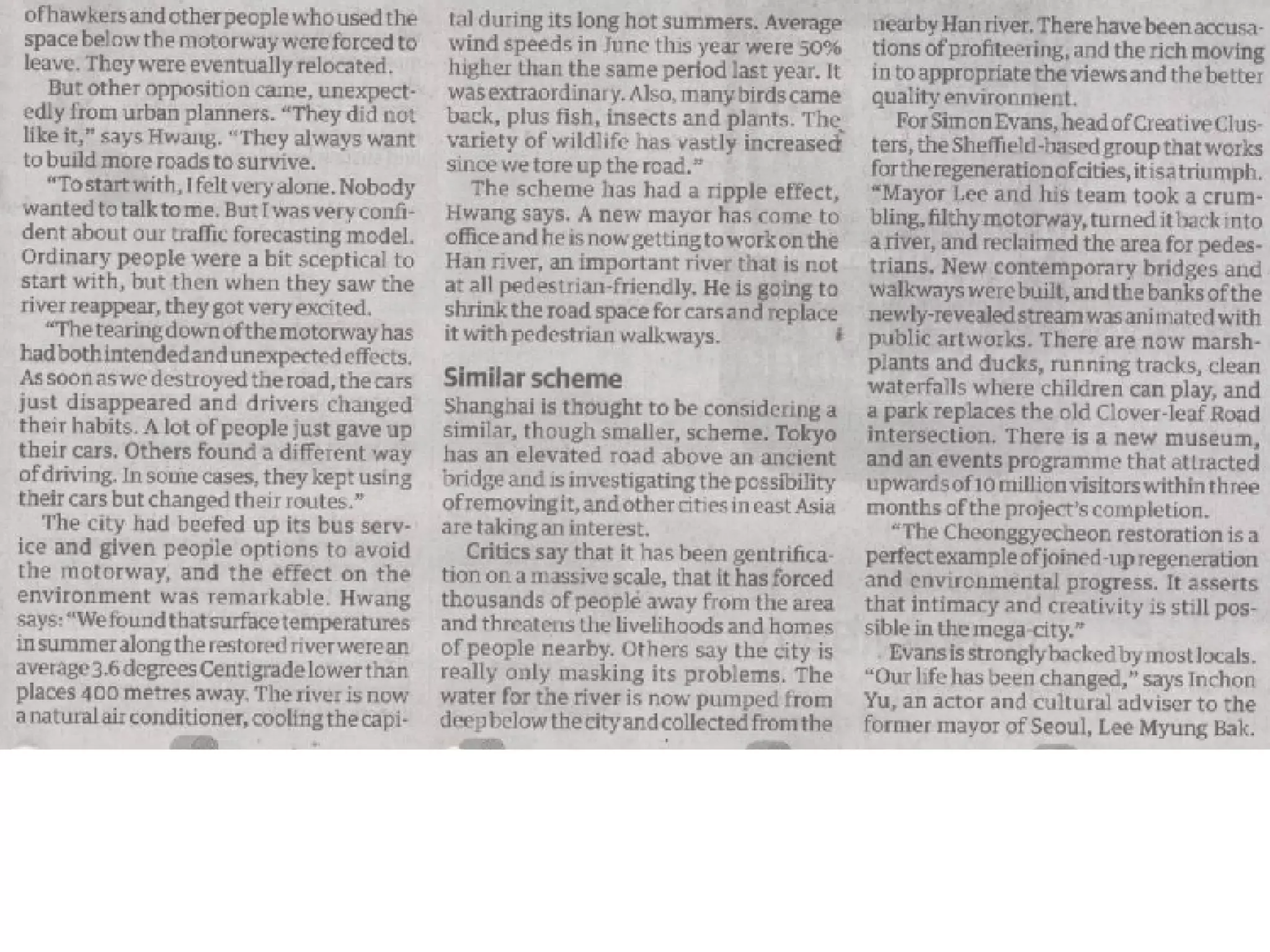 Seoul River Restoration | PPT