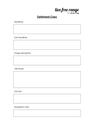 Seo worksheets | PDF