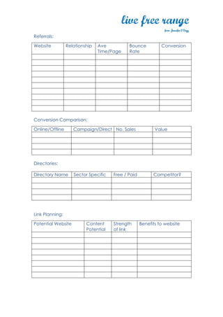Worksheets for SEO | PDF