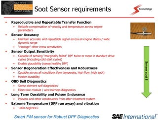 Sep 2012 smart pm sensor for robust dpf diagnostics | PPTX