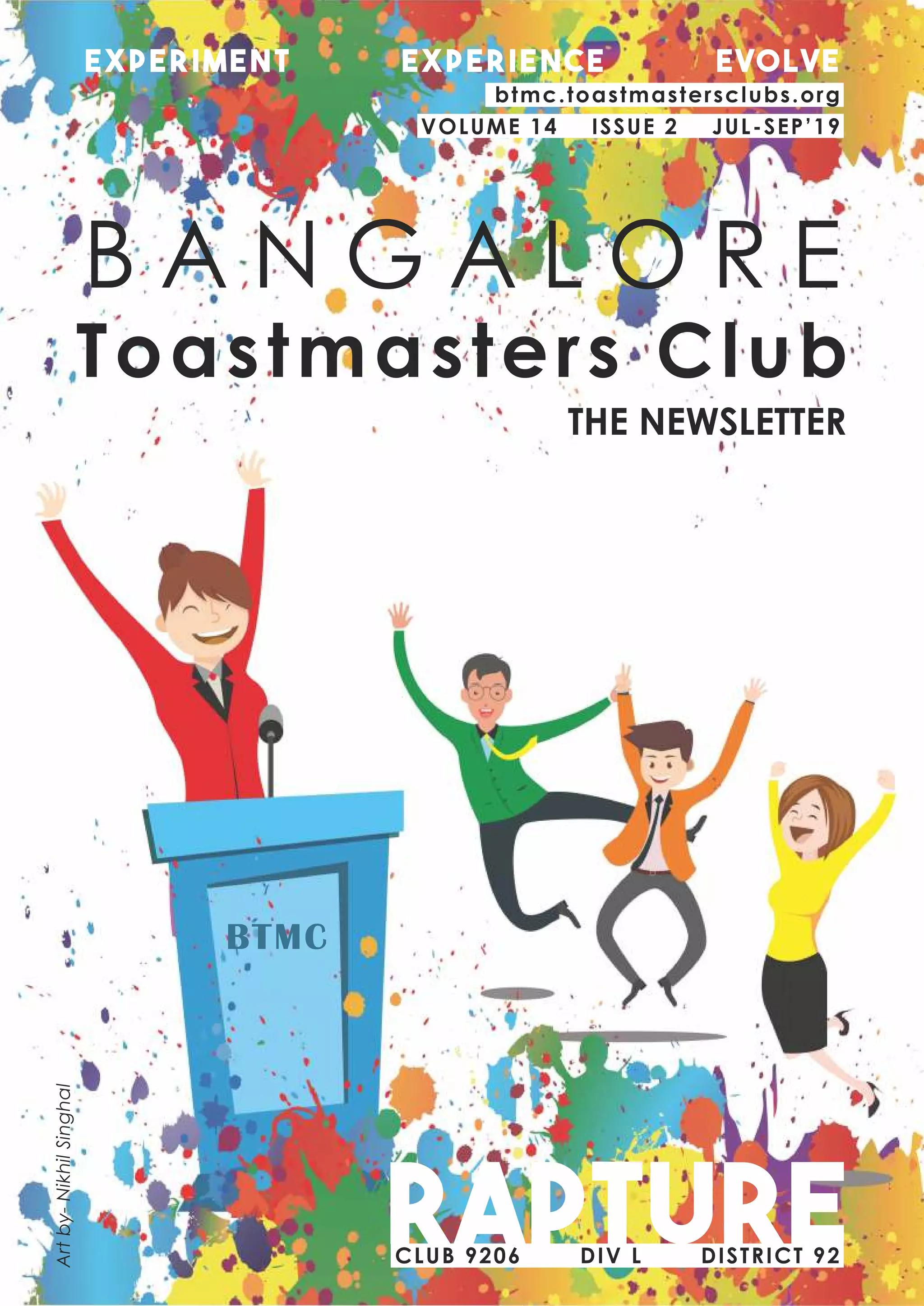 Bangalore Toastmasters Club Newsletter - Sep 2019 | PDF