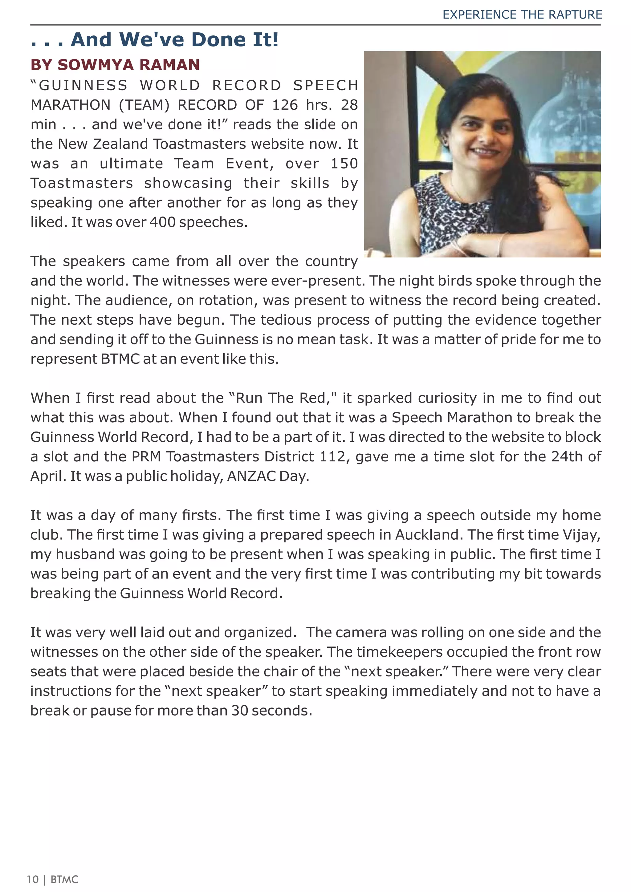 Bangalore Toastmasters Club Newsletter - Sep 2019 | PDF