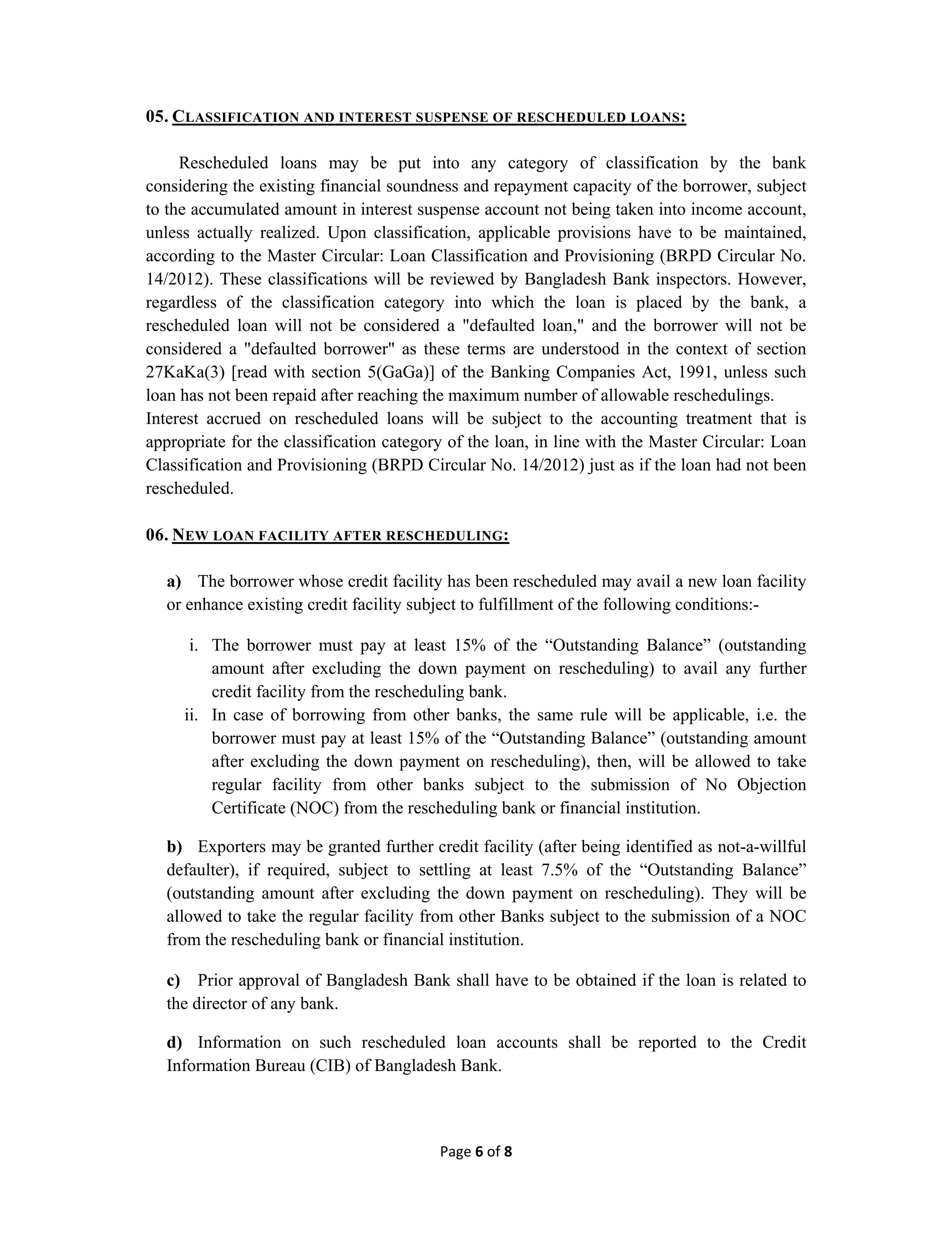 BRPD circular 15 | PDF