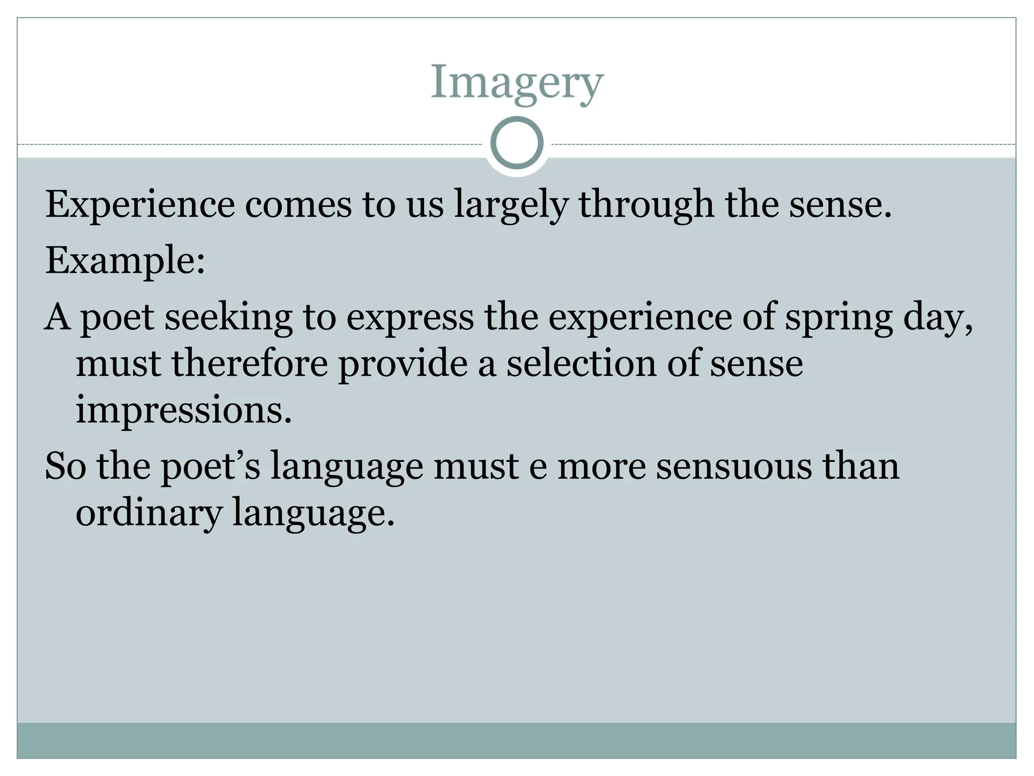 Sensory Imagery new PowerPoint Presentation | PPT